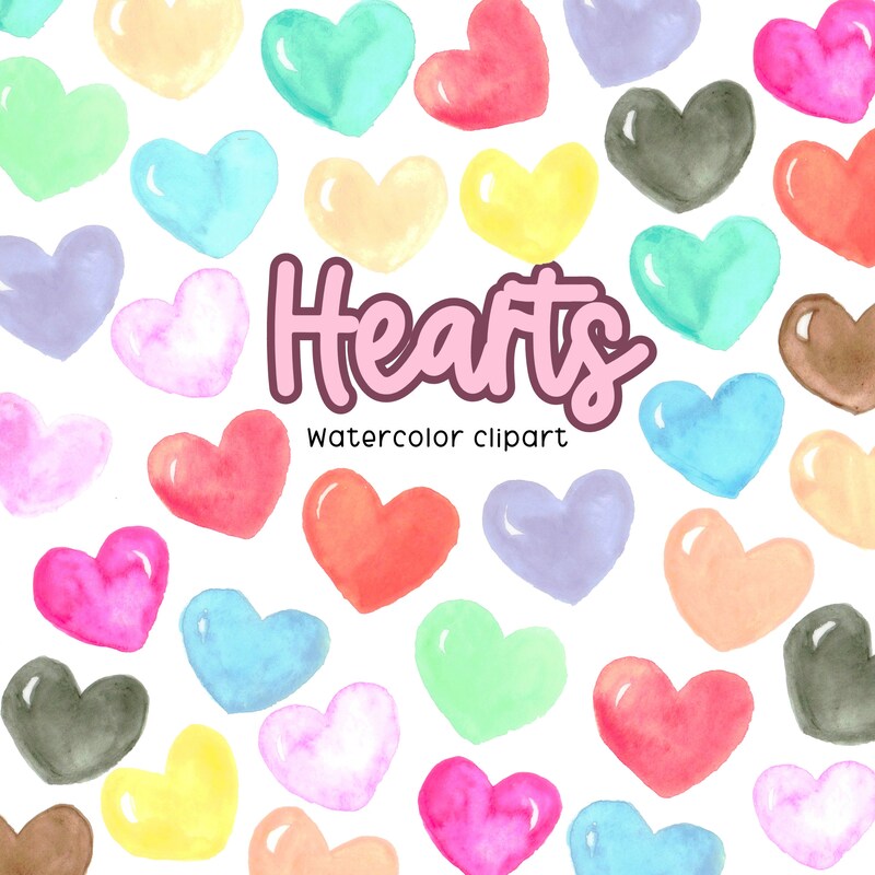Watercolor Heart - Etsy