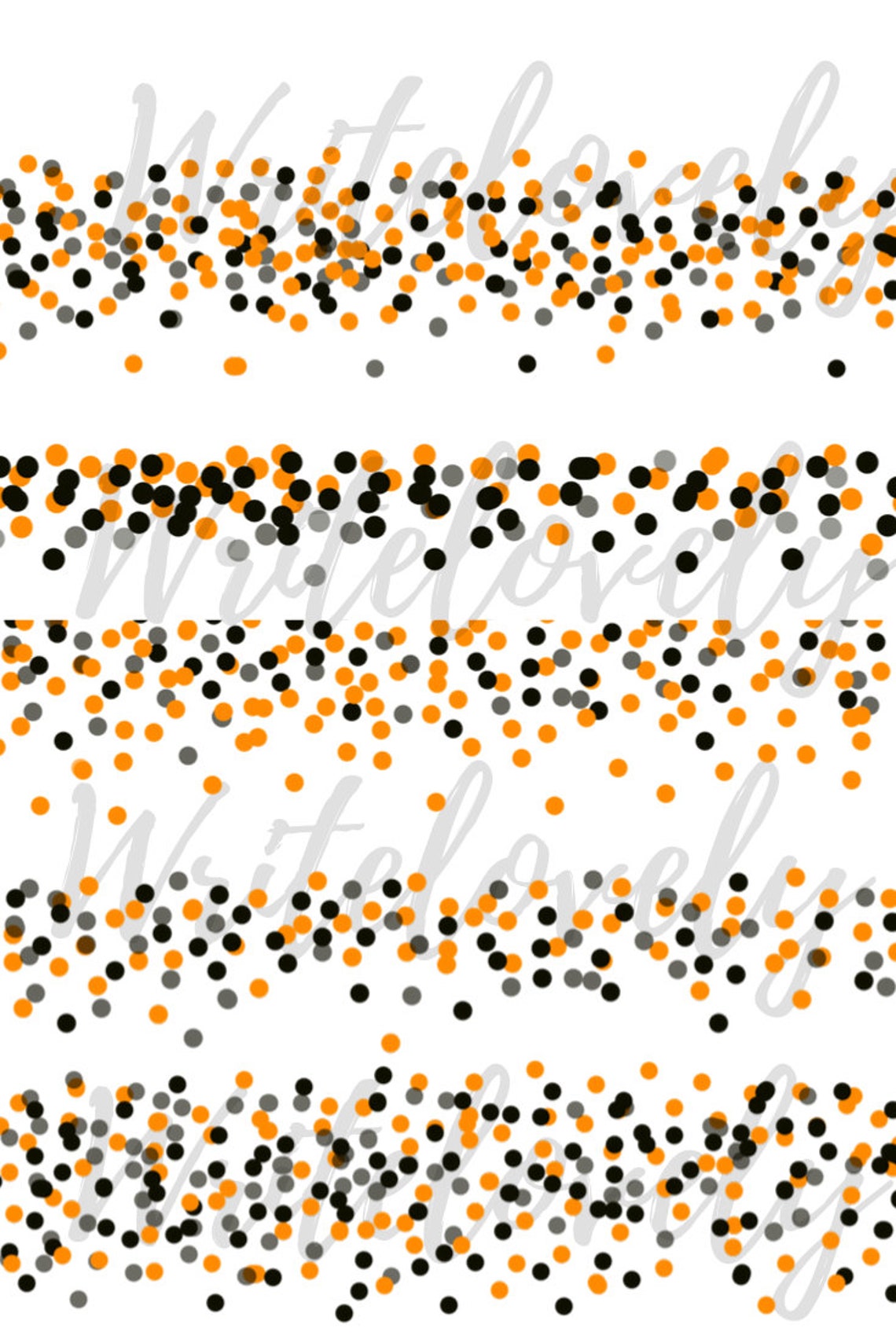 Confetti Clip Art - Halloween Clip Art - Holiday Clip Art - Border ...
