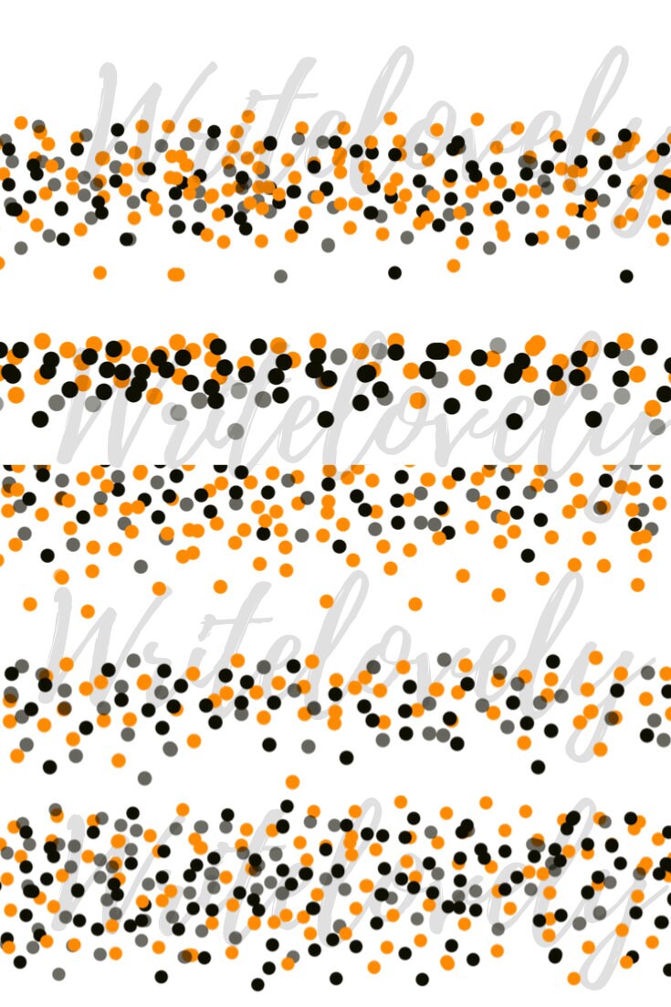 Confetti Clip Art - Halloween Clip Art - Holiday Clip Art - Border ...