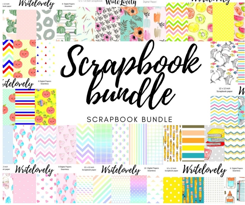 Large Digital Paper Bundle Seamless Paper Scrapbool Paper - Etsy