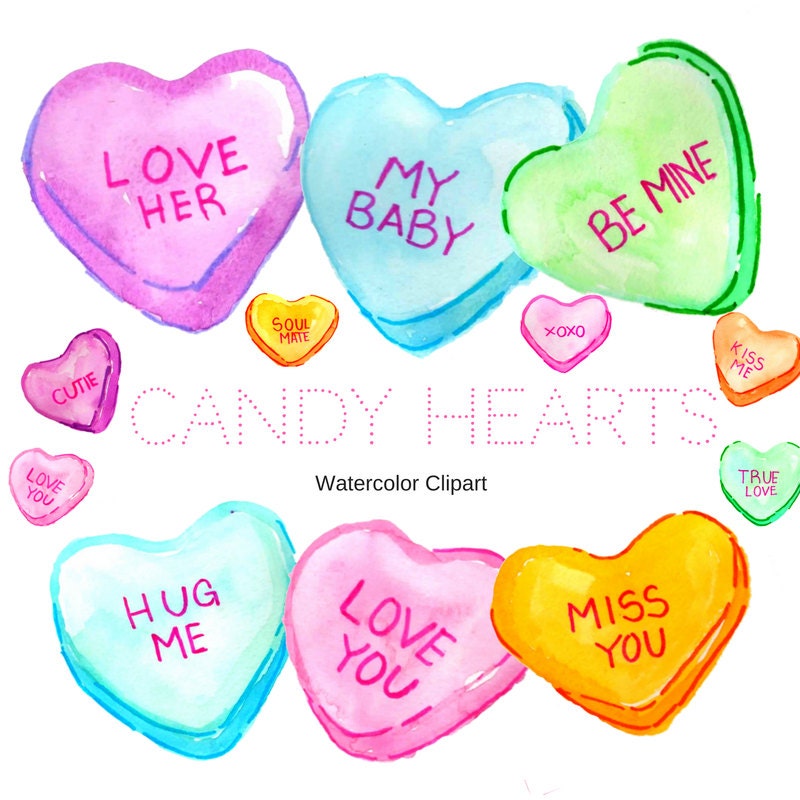 Heart Clipart Valentines Day Clipart Candy Clipart - Etsy Canada