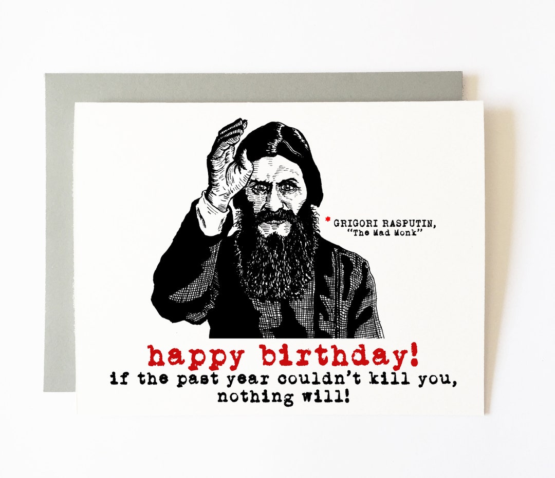 Rasputin Birthday Card - Etsy