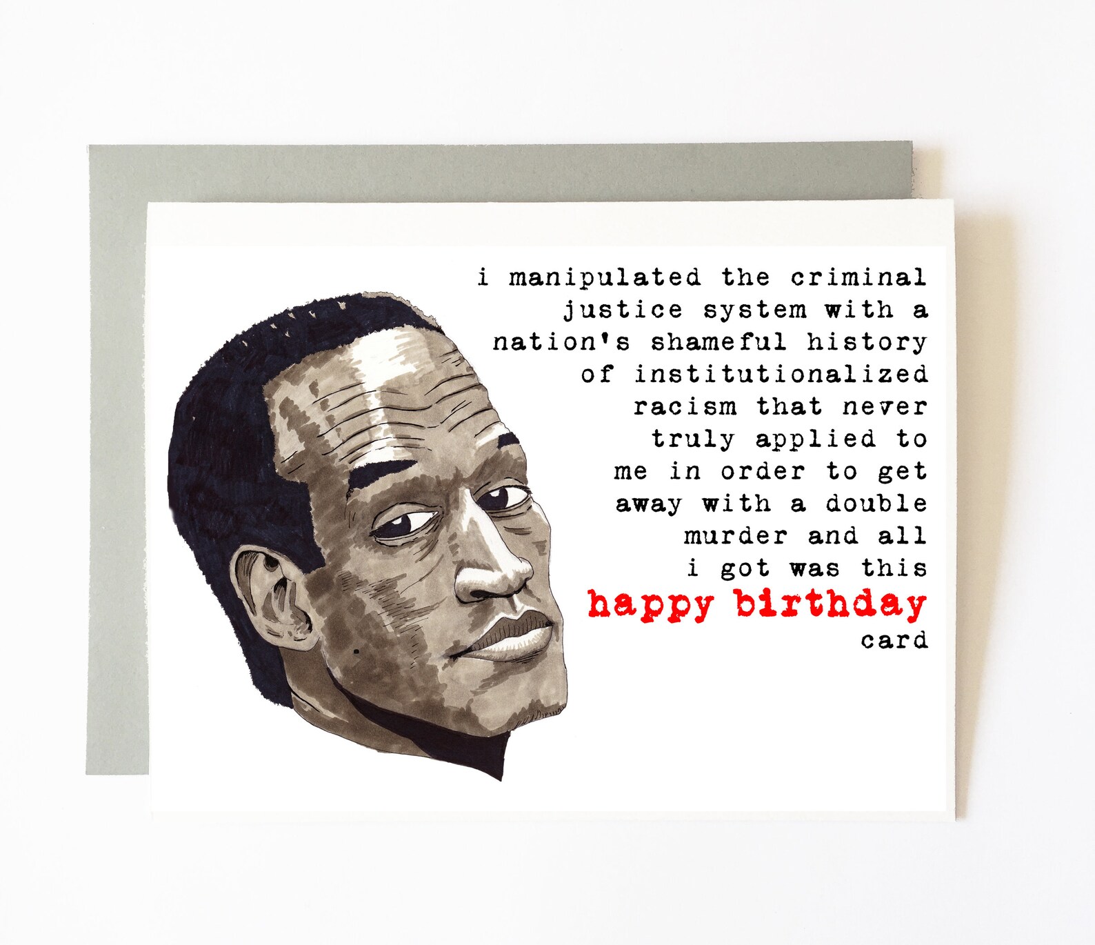 Oj Simpson Birthday Card Etsy