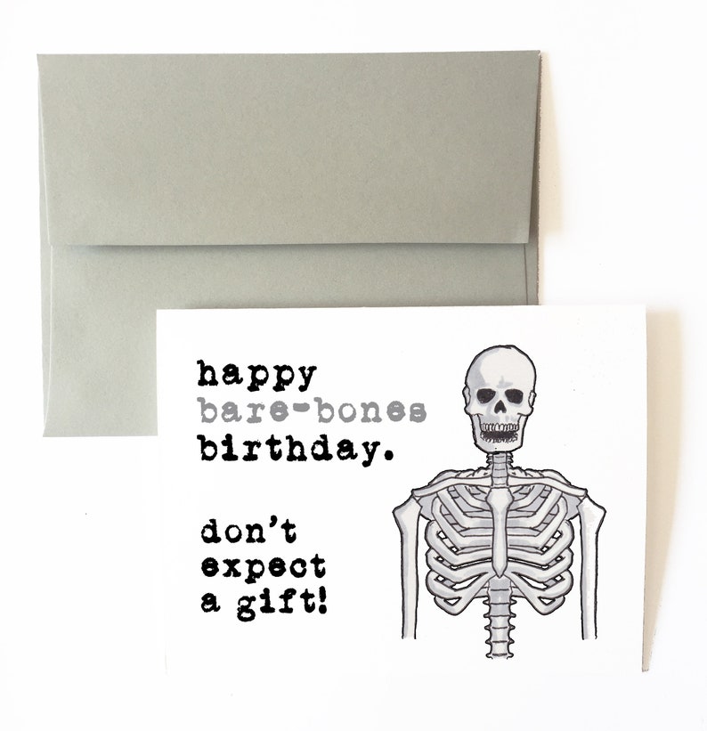 Bare-bones Birthday Card - Etsy