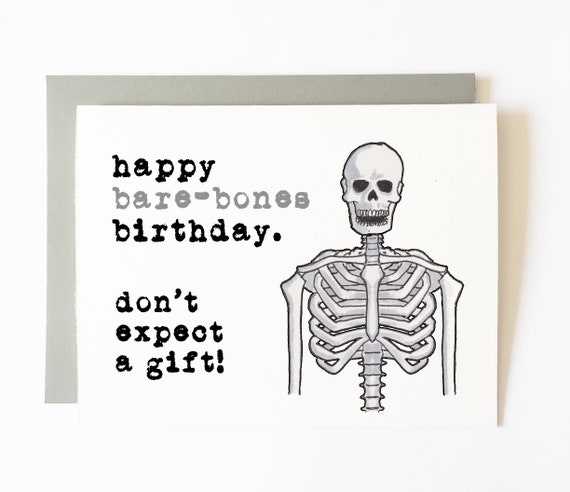 Bare-bones Birthday Card - Etsy