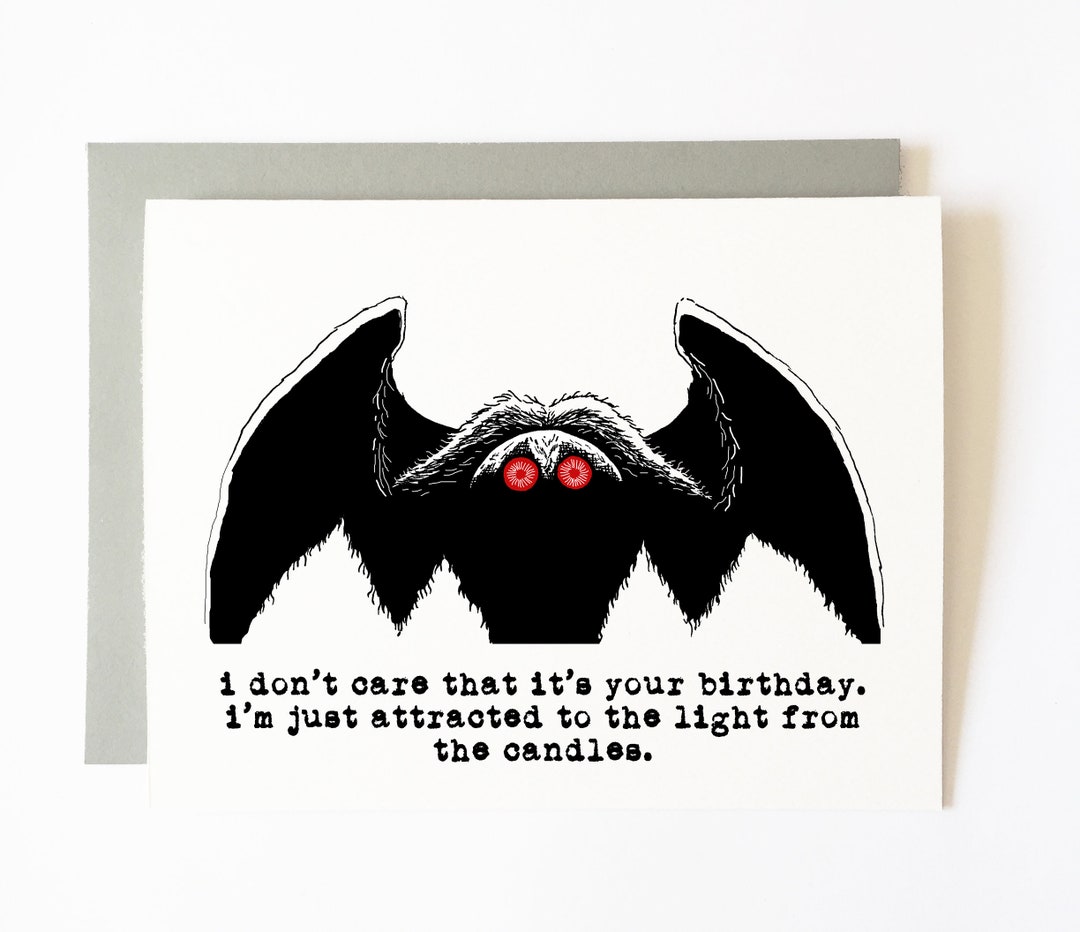 Mothman Birthday Card - Etsy
