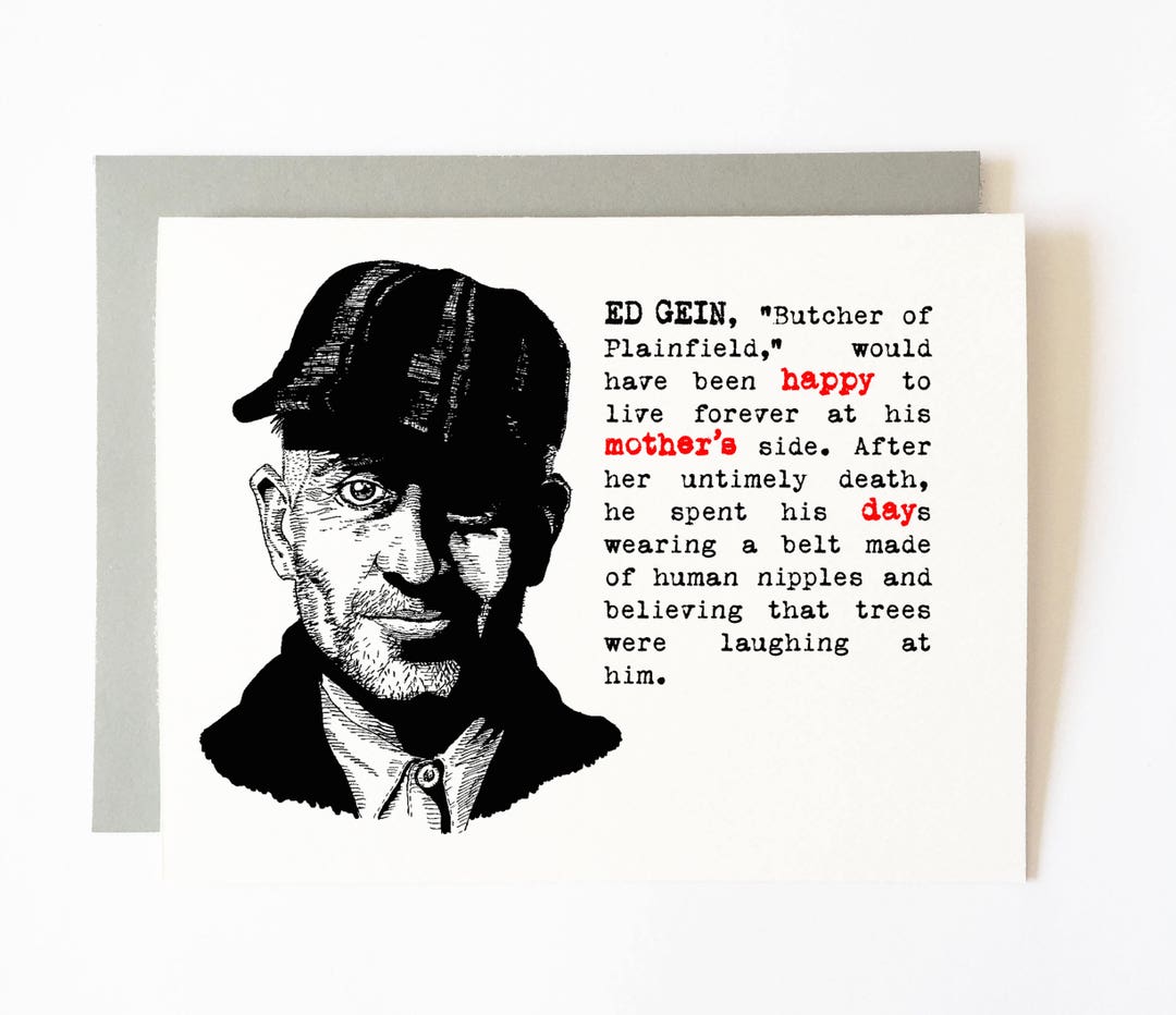 Ed Gein Mother's Day Card - Etsy