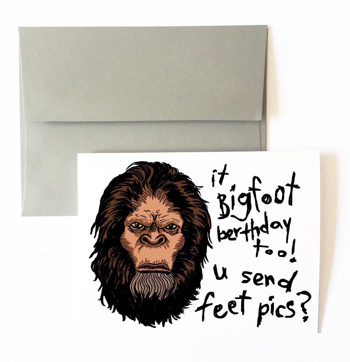 Bigfoot Birthday Card - Etsy
