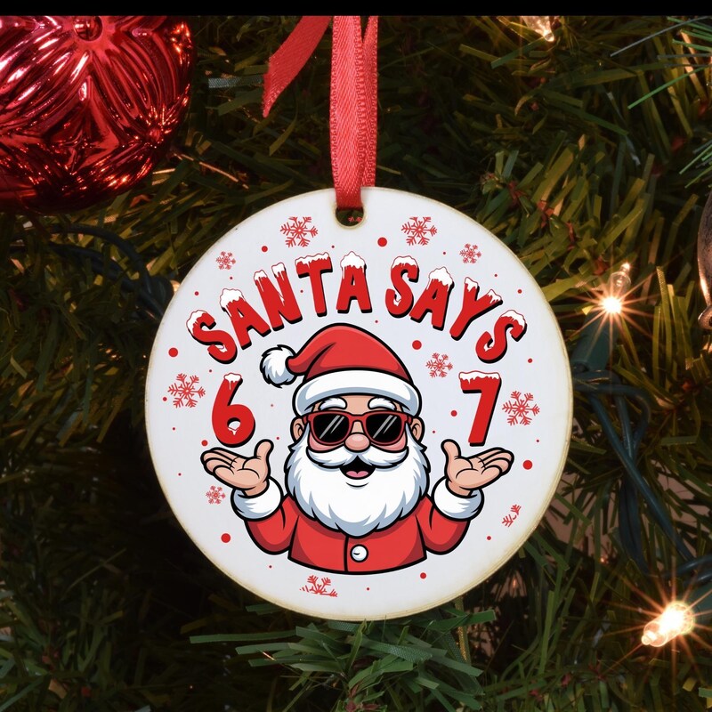 Santa Says 67 Ornament - Etsy