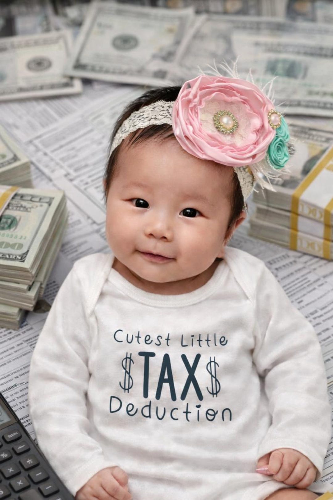 Cutest Little Tax Deduction | Bodysuit | Accountant | Baby Shower Gift ...