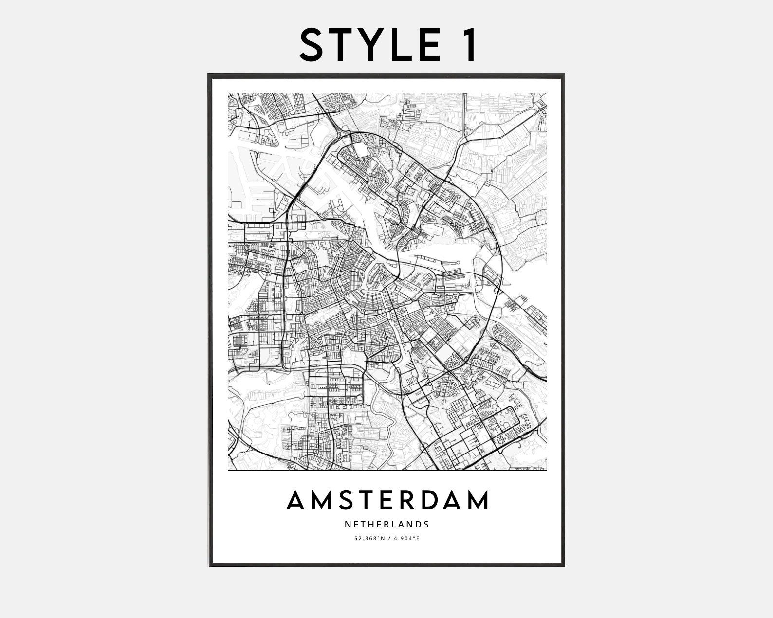 Custom Map Print Custom Map Custom City Map City Map Print Map ...