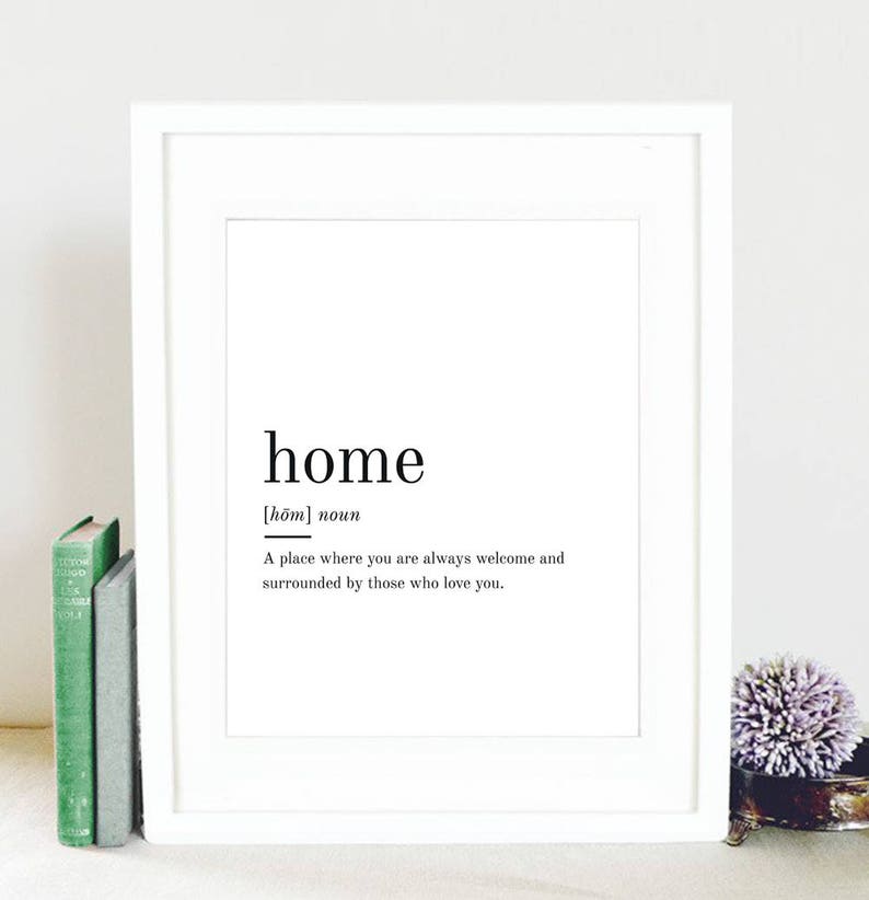 Home Definition Printable Wall Art Home Print Home Poster | Etsy
