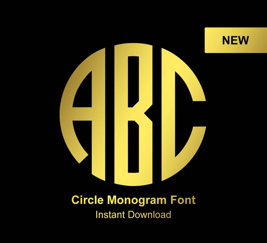Circle Monogram Font, Circle Monogram, Monogram Alphabet, Monogram ...