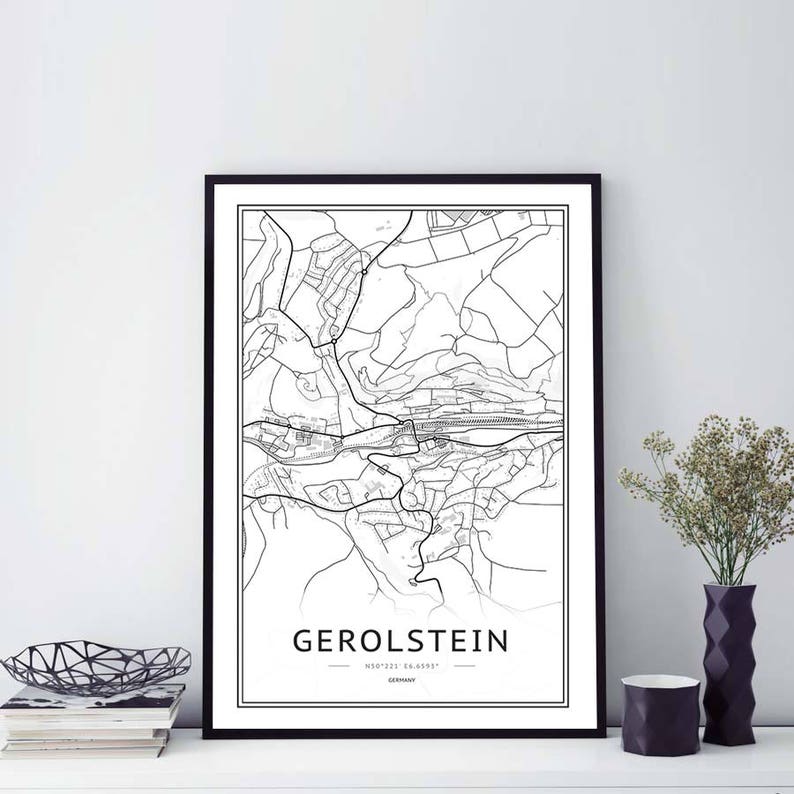 Gerolstein Map Print Gerolstein Gerolstein Map Poster | Etsy