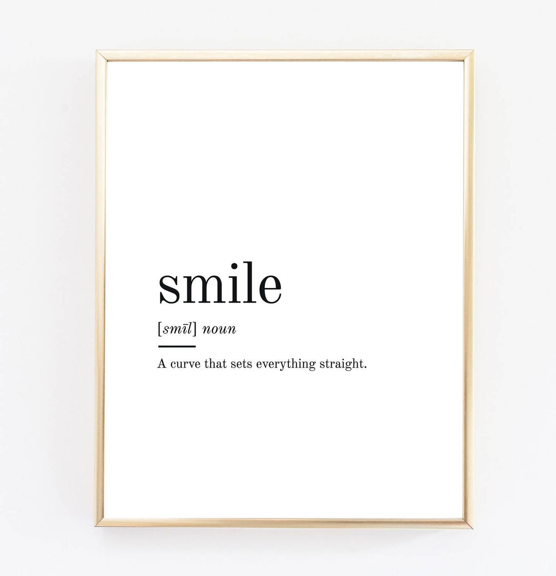 Smile Definition, Printable Wall Art, Smile Print, Smile Poster, Funny ...