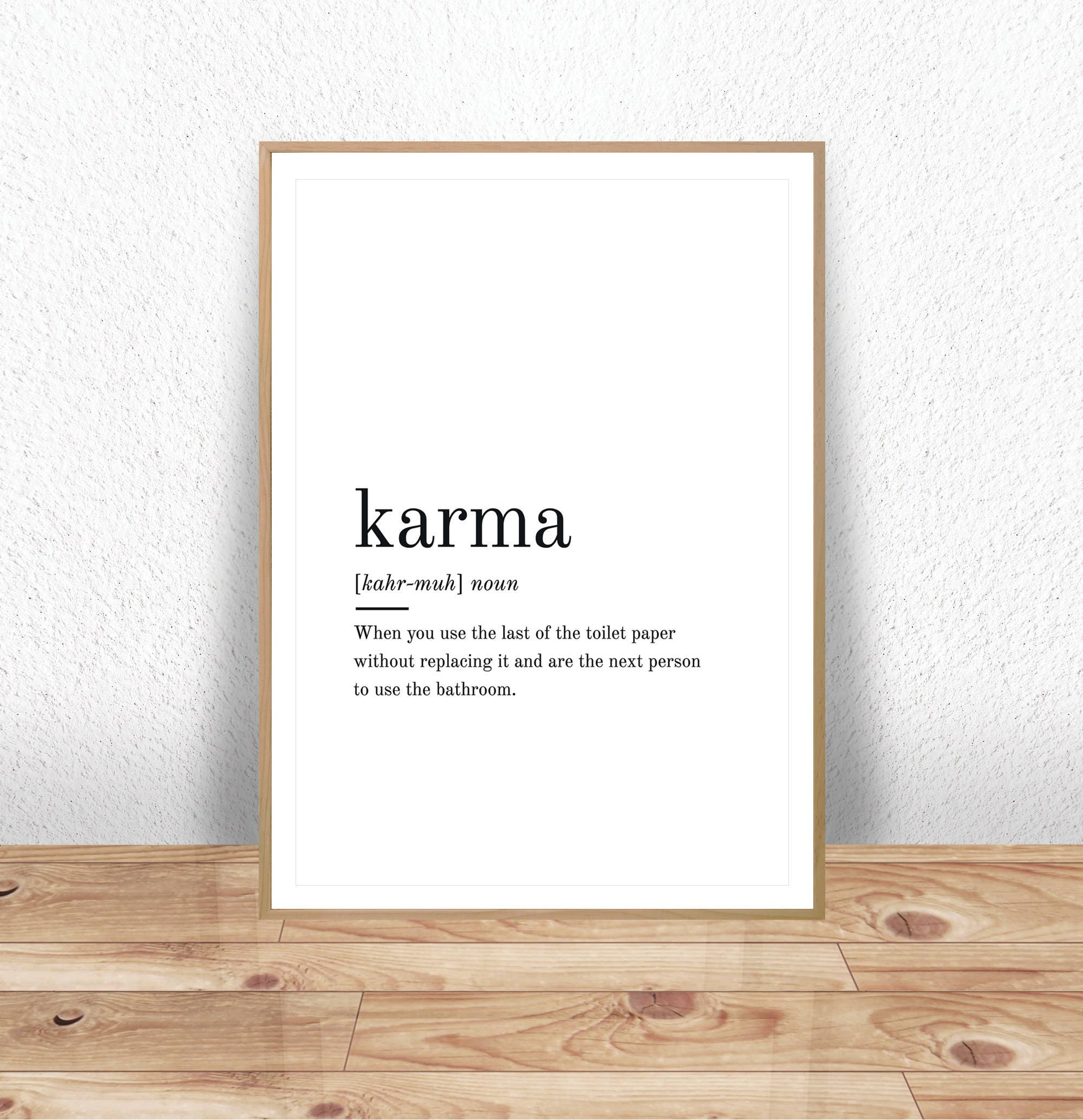 Karma definition print Karma definition poster Art & Collectibles ...