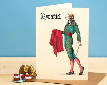 Funny Springer Spaniel Birthday Card - Etsy UK