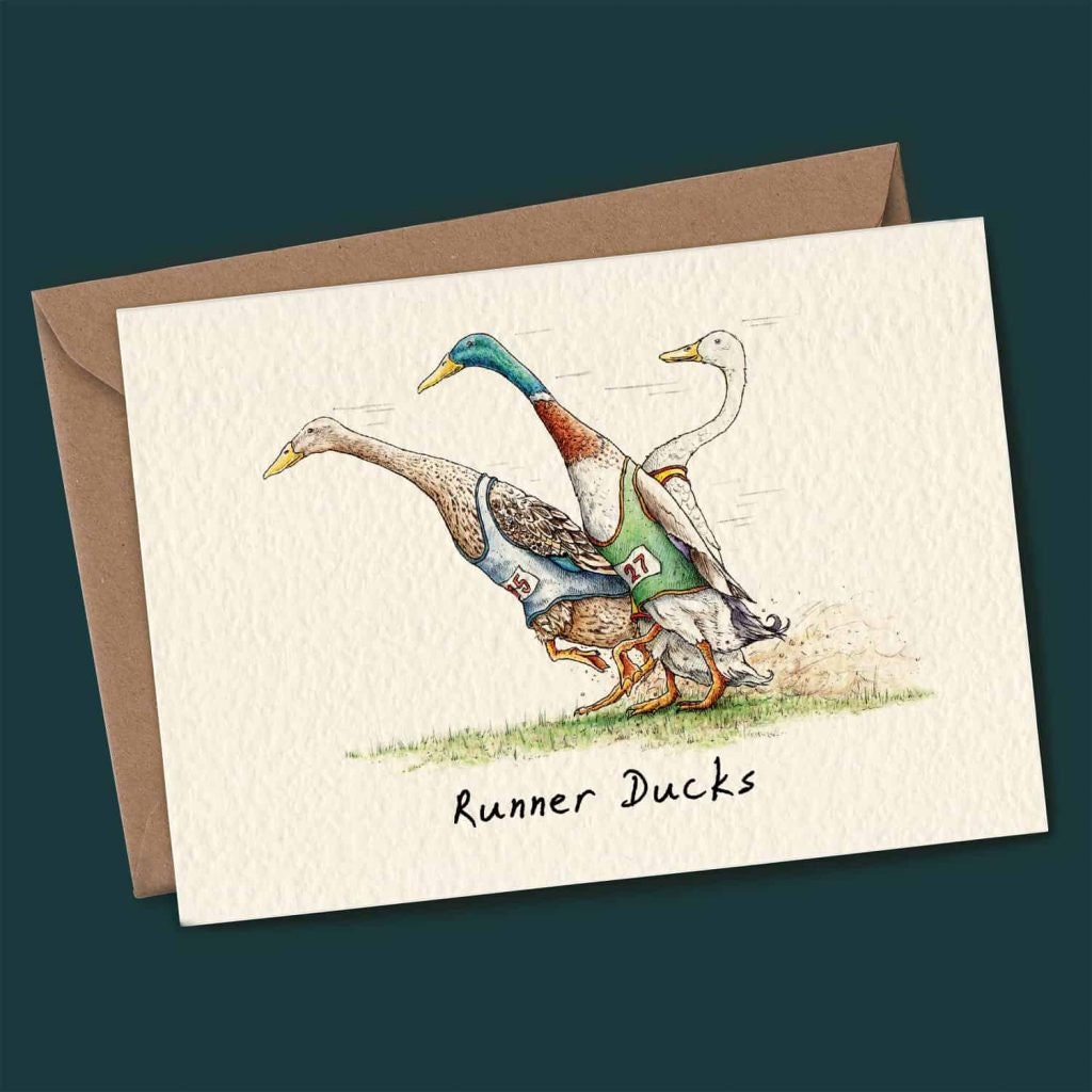 Runner Ducks Card Duck Card Funny Duck Bird Birthday - Etsy