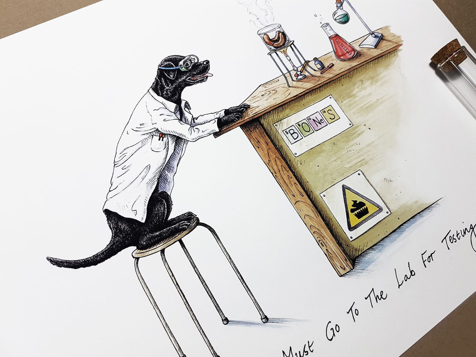 All Food Must Go to the Lab for Testing - Black Lab Art - Black ...