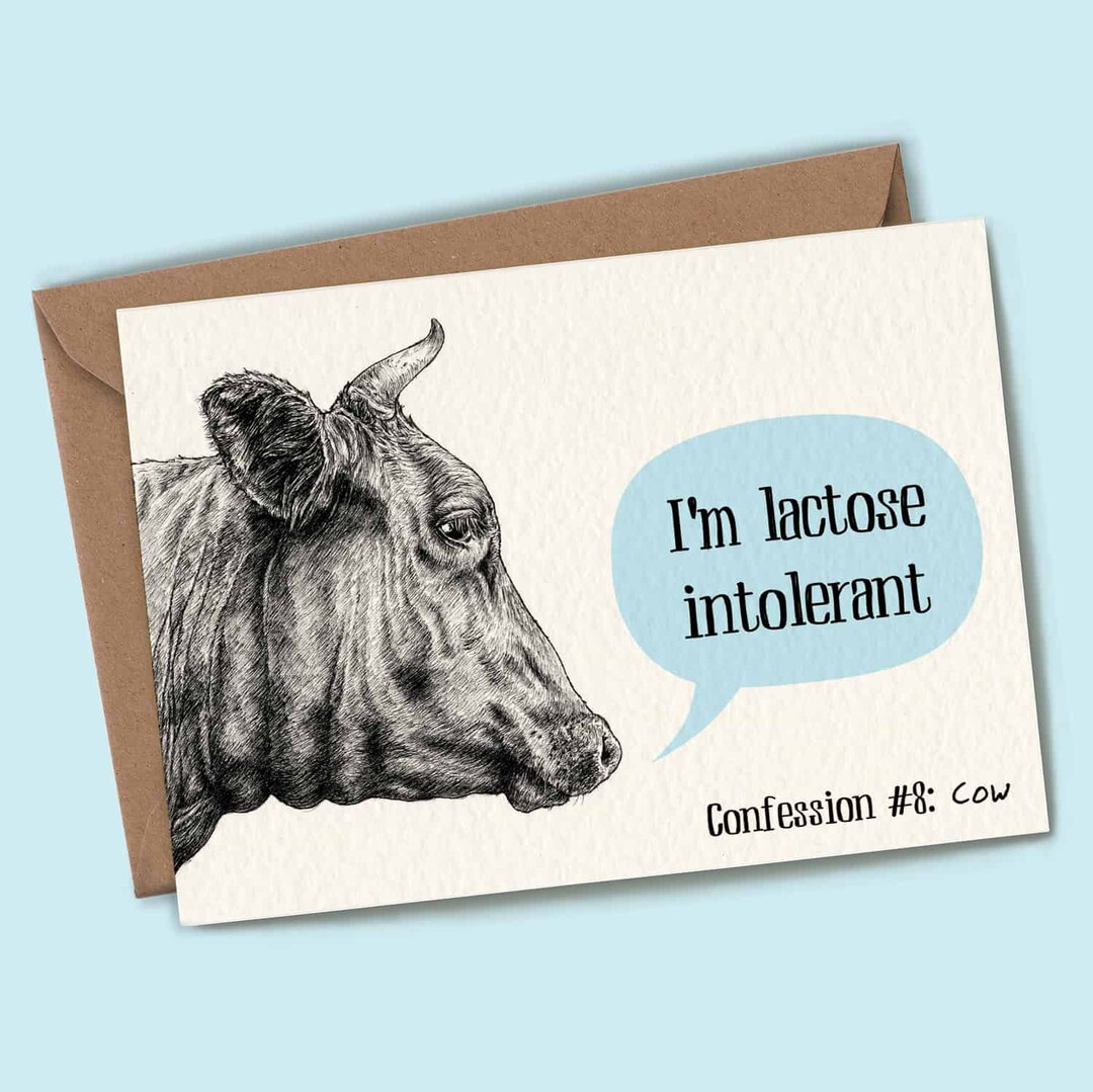 Cow Confessions Card - Cow Greeting Card - Cow Birthday Card - Farmer ...