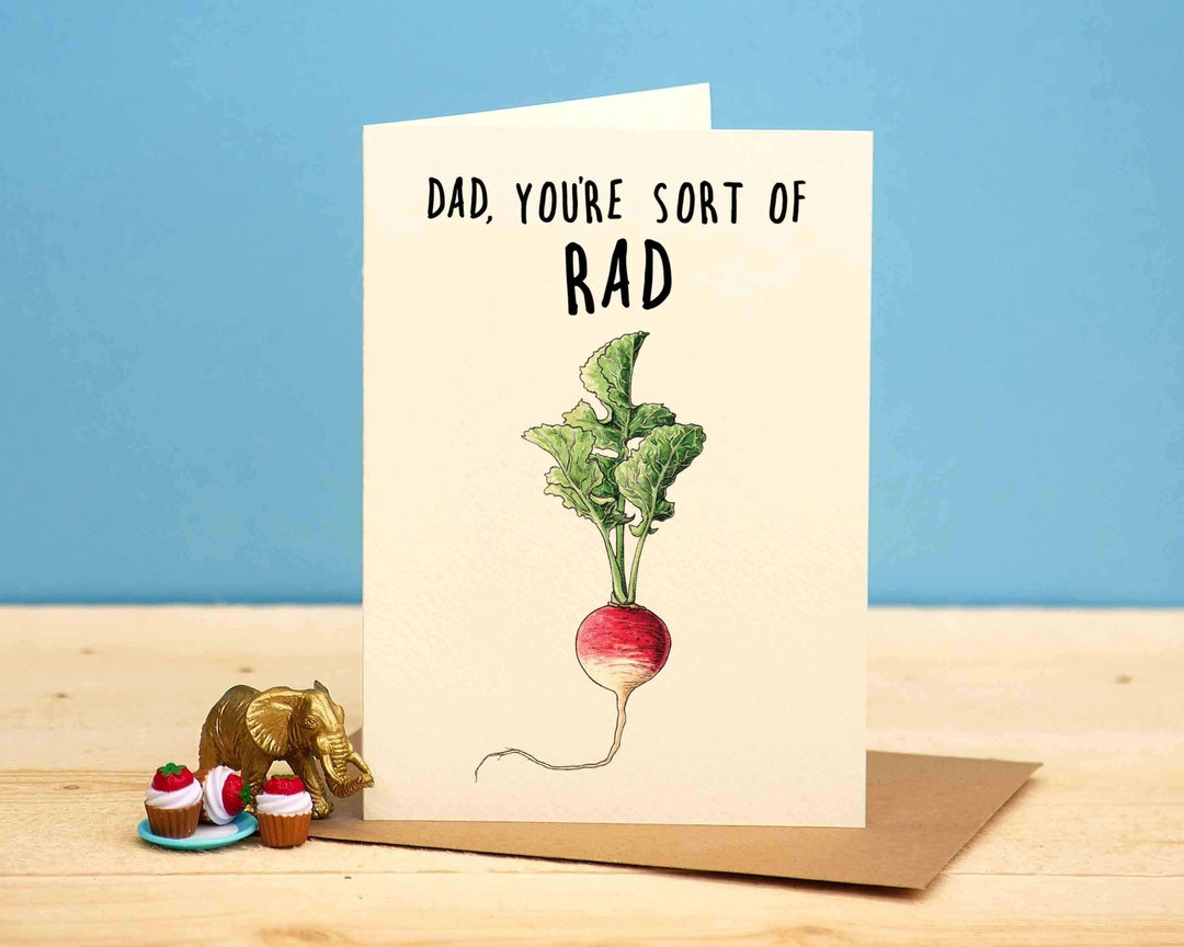 Rad Dad Card - Cool Dad Card - Best Dad Card - Funny Dad Card - Etsy