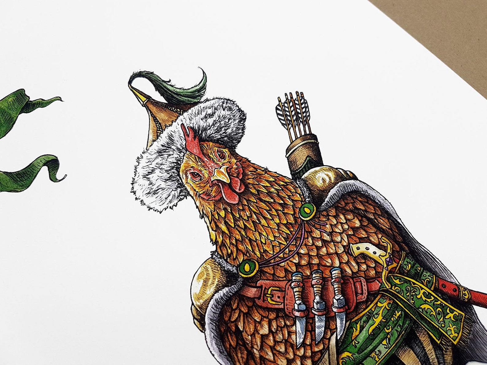 Attila the Hen Chicken Art Print Anthropomorphic Art - Etsy UK