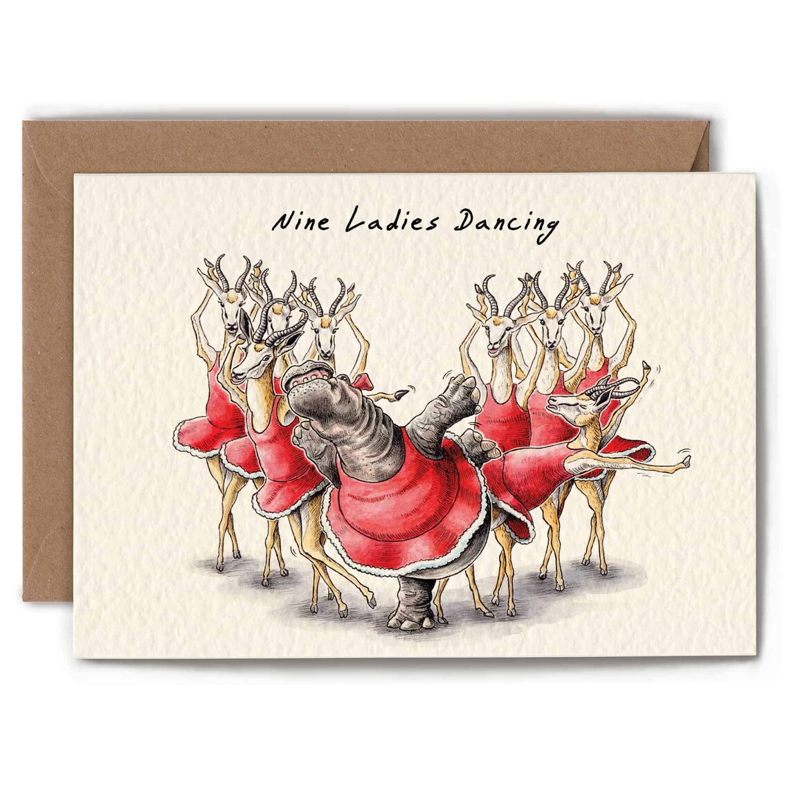 Nine Ladies Dancing Christmas Card - Twelve Days of Christmas Card ...