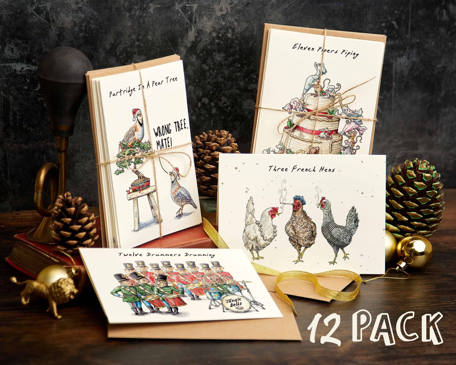 Twelve Days of Christmas Card Set Holiday Cards Pack - Etsy