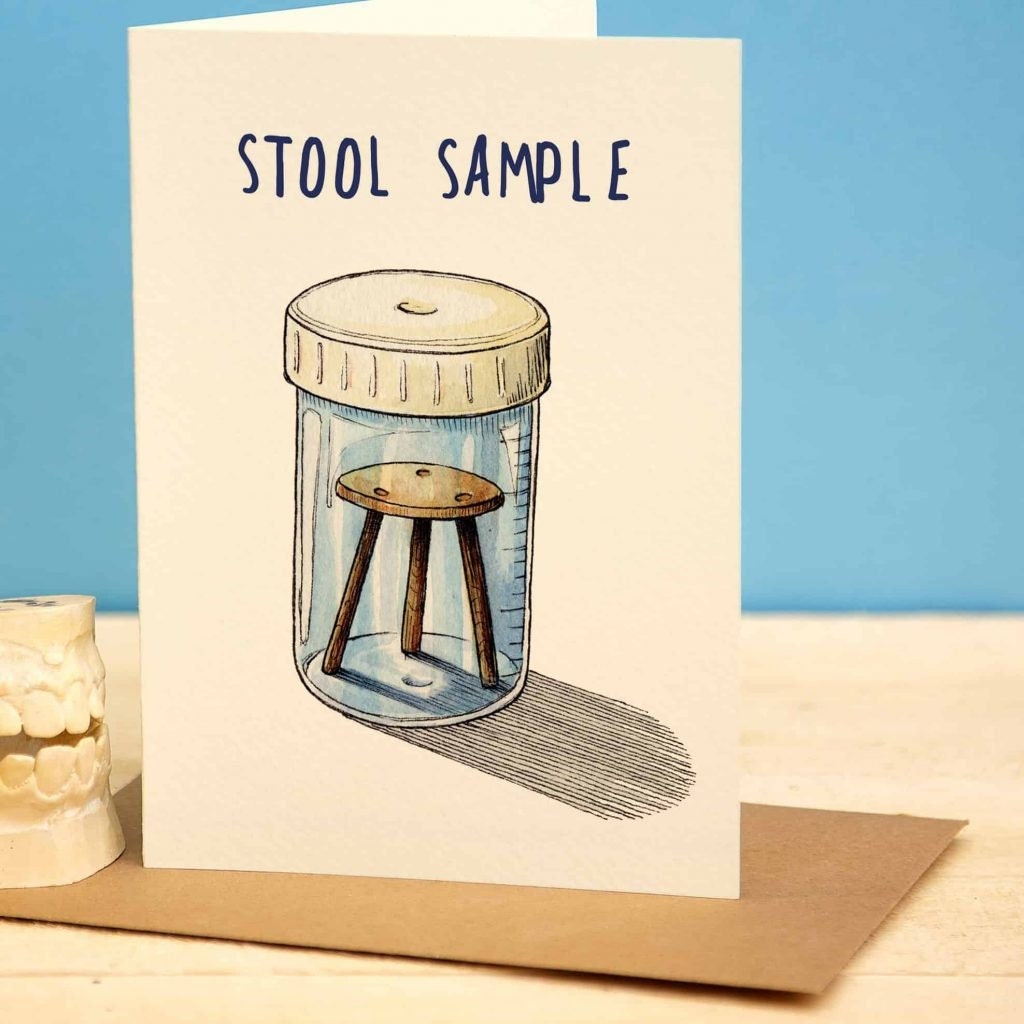 Stool Sample Card - Funny Get Well Soon Card - Card for a Doctor or ...