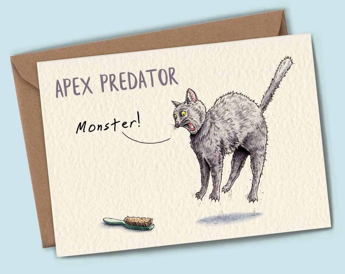 Catatonic Card Ginger Cat Card Funny Cat Card Cute Cat Card Cat Mom ...