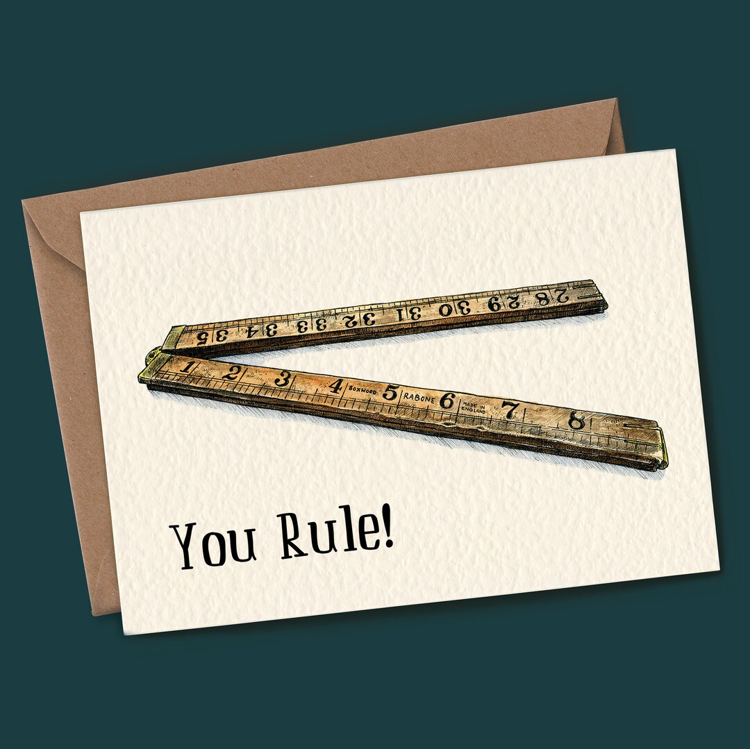 You Rule Card - Well Done Card - You Did It Card - You Rock Cards - Etsy