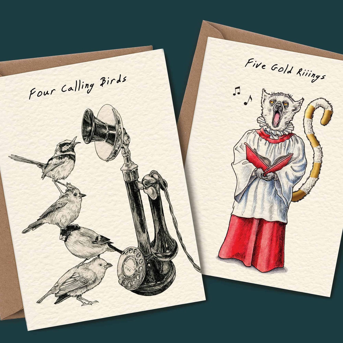 Twelve Days of Christmas Card Set Holiday Cards Pack - Etsy