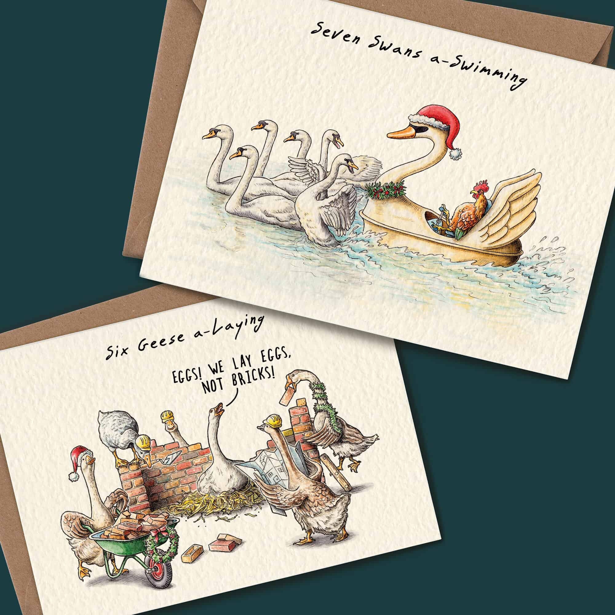 Twelve Days of Christmas Card Set - Holiday Cards Pack - Christmas ...