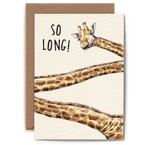 So Long (farewell) Card - Leaving Card - Goodbye Card - Sorry You're ...