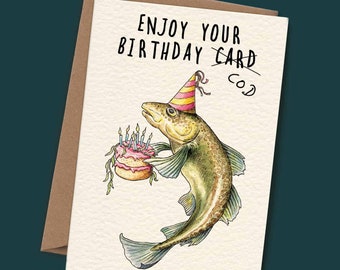 Fish Birthday Card | Etsy UK