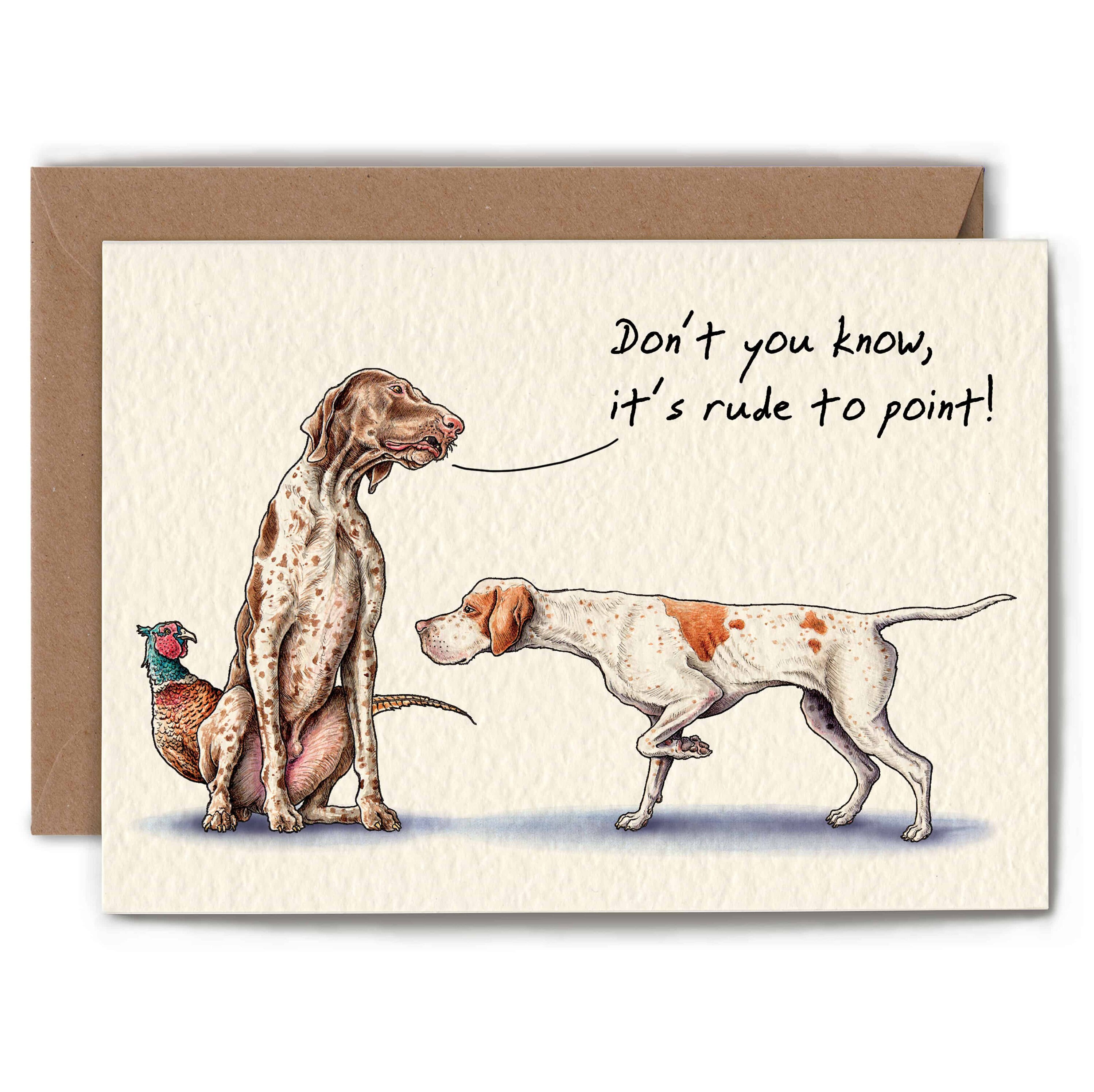 Rude to Point Card English Pointer Pointer Dog Funny Dog - Etsy