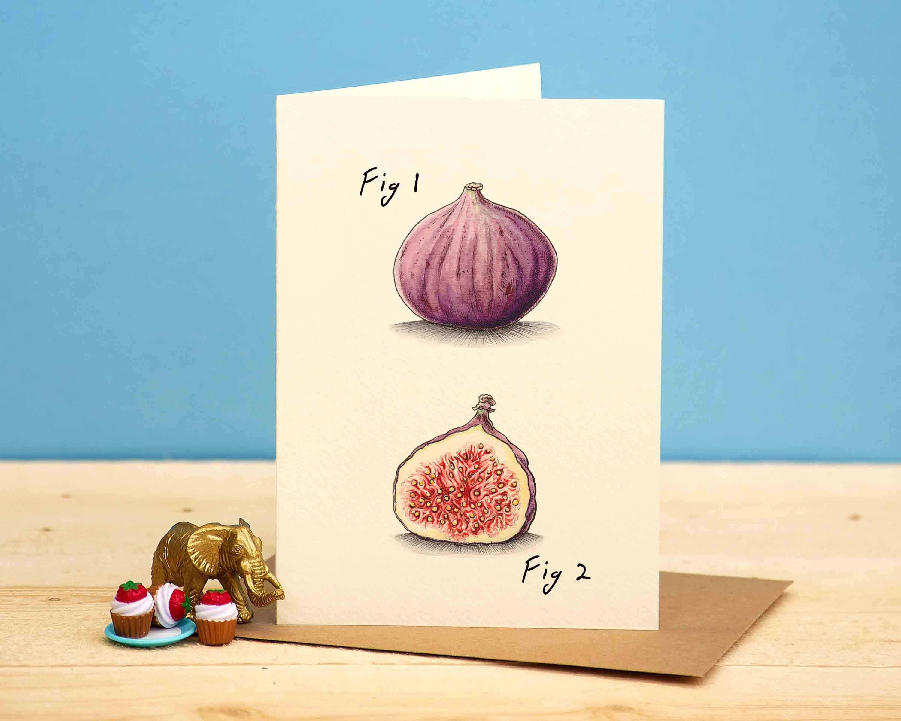 Fig Card - Dad Joke Card - Funny Food Card - Punny Card - Funny Brother ...