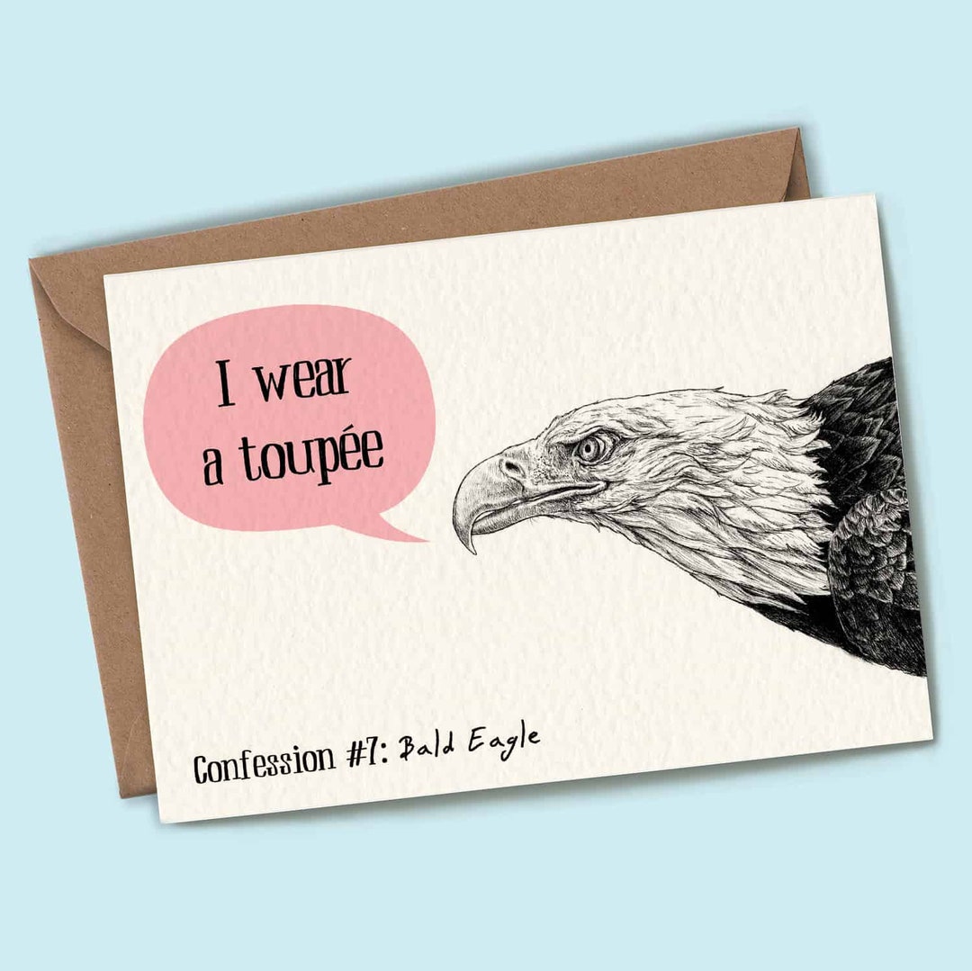 Bald Eagle Card - Eagle Card - Funny Bird Card - Bird Birthday Card ...