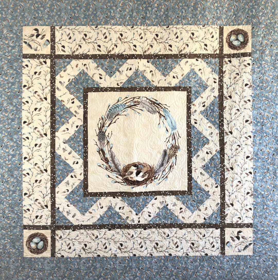 Cozy Chickadee in a Nest Handmade Lap Quilt - Etsy