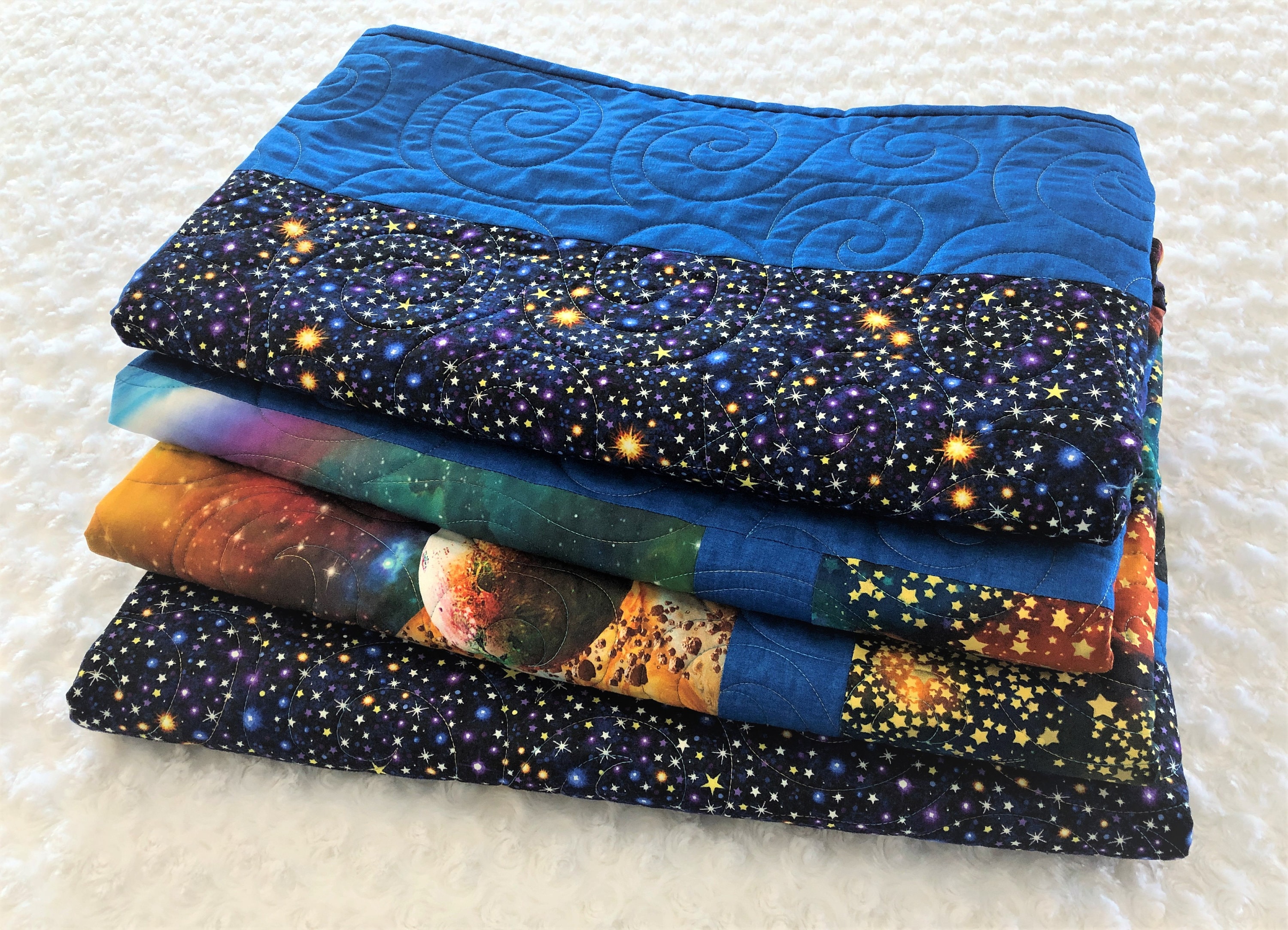 Outer Space Quilt Solar System Blue and Multi Color Full - Etsy
