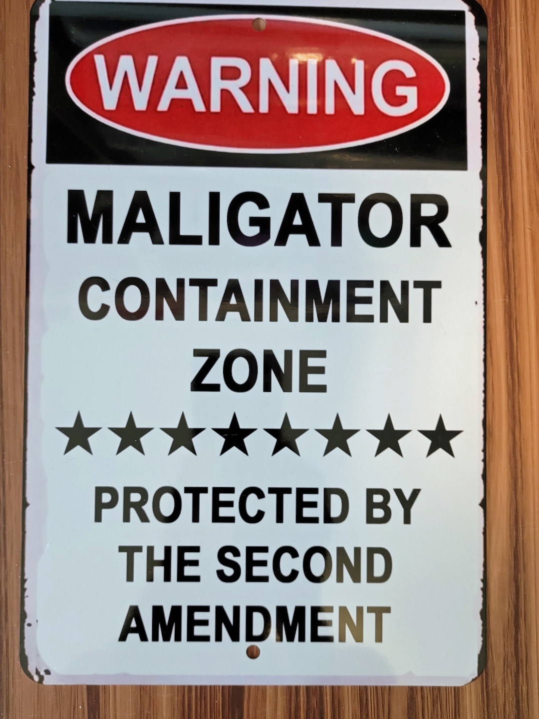 Maligator Containment Zone, Funny Malinois Sign, No Trespassing ...
