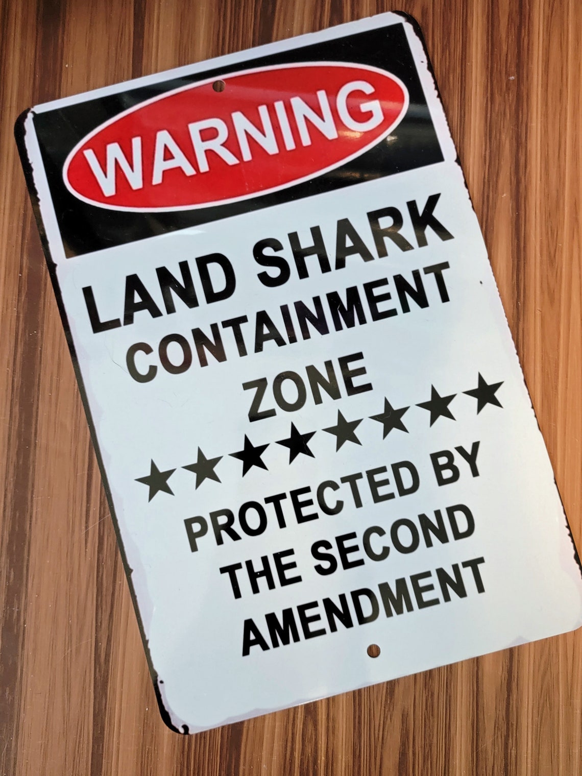 Land Shark Containment Zone Funny Cattle Dog Sign No - Etsy