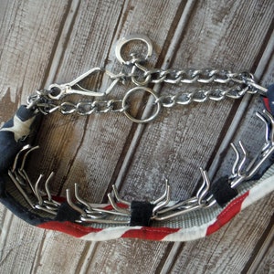 Heavy Duty Prong Collar Cover-canvas Prong Collar Cove-patriotic Prong ...
