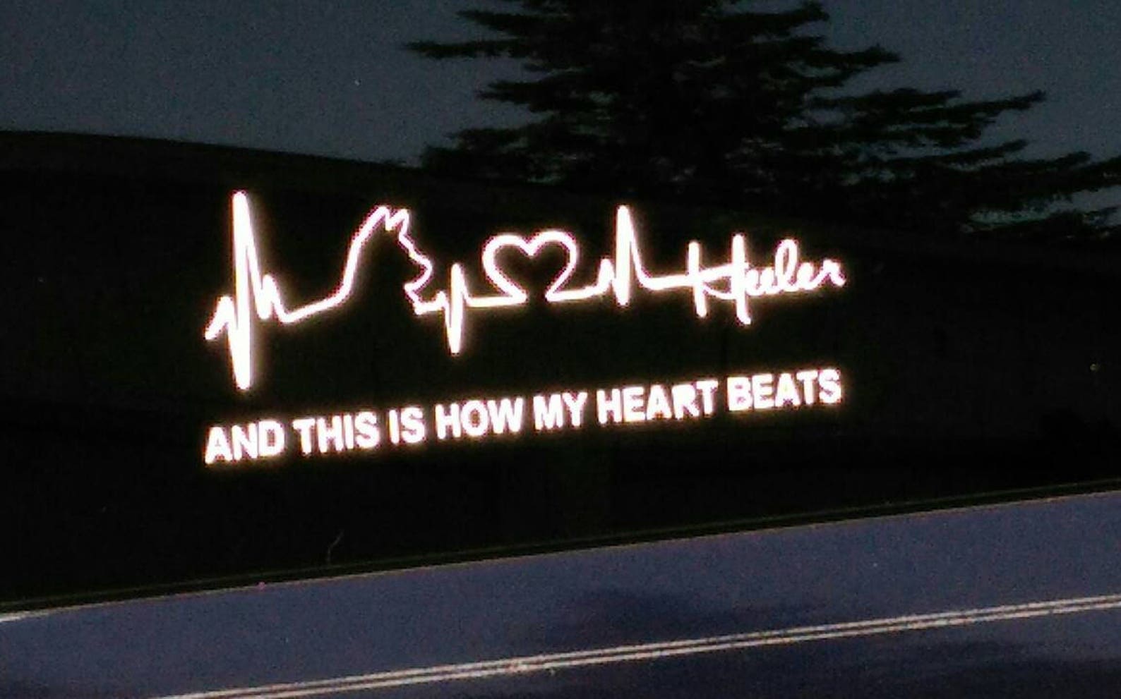 Heartbeat Decal - Etsy