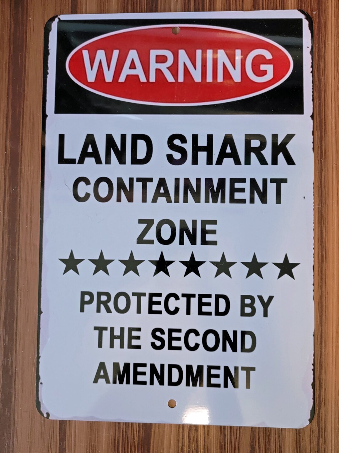 Land Shark Containment Zone, Funny Cattle Dog Sign, No Trespassing ...