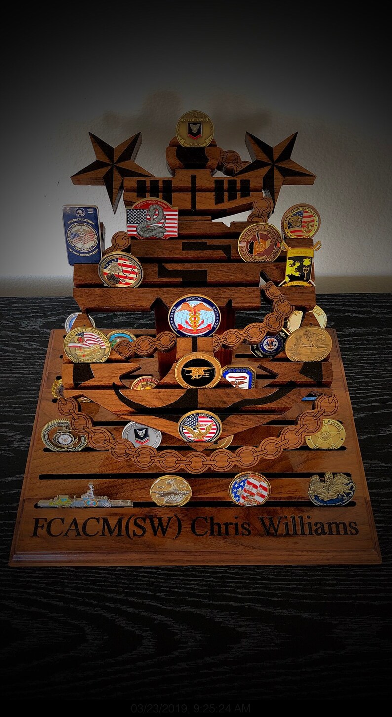 Navy Chief Challenge Coin Display - Etsy