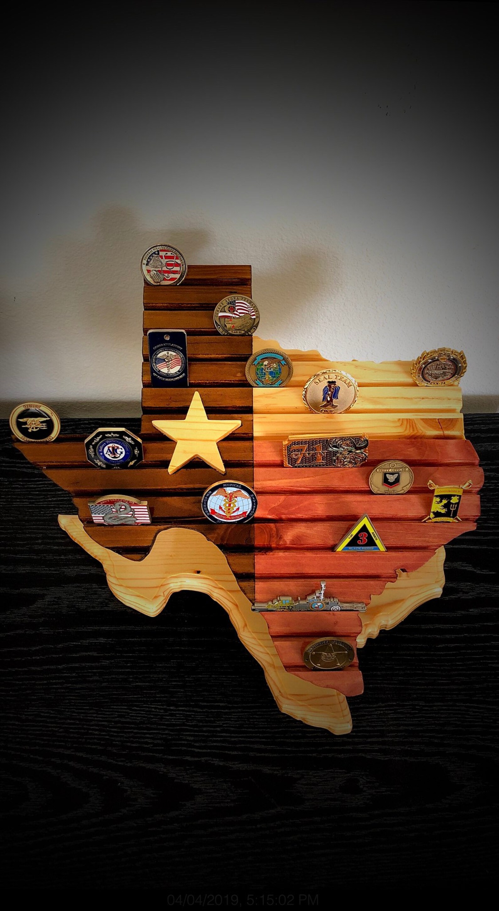 Texas Challenge Coin Display - Etsy