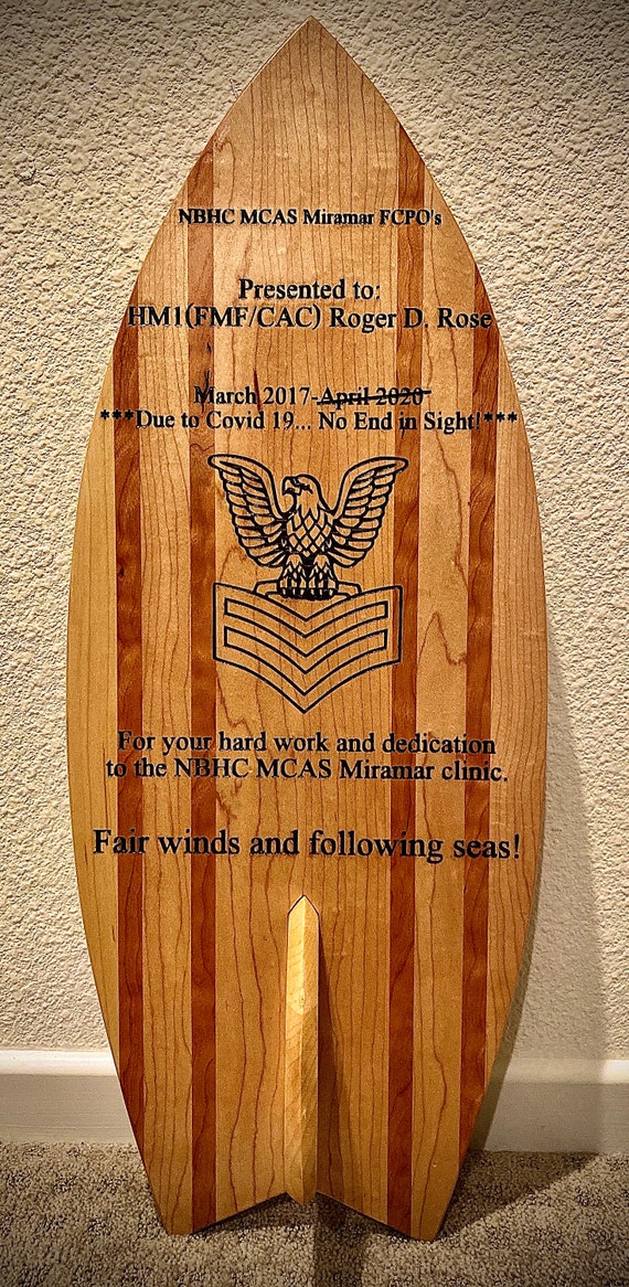 Surfboard Plaque | Etsy