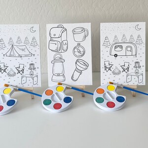 Custom Camp Camping Painting Canvas Kits Kids Party Favors - Etsy