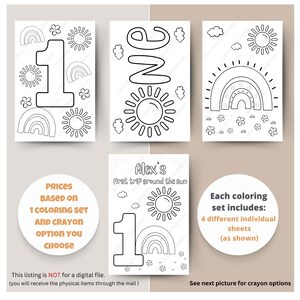 First Trip Around the Sun Party Favors Coloring Kits - Etsy